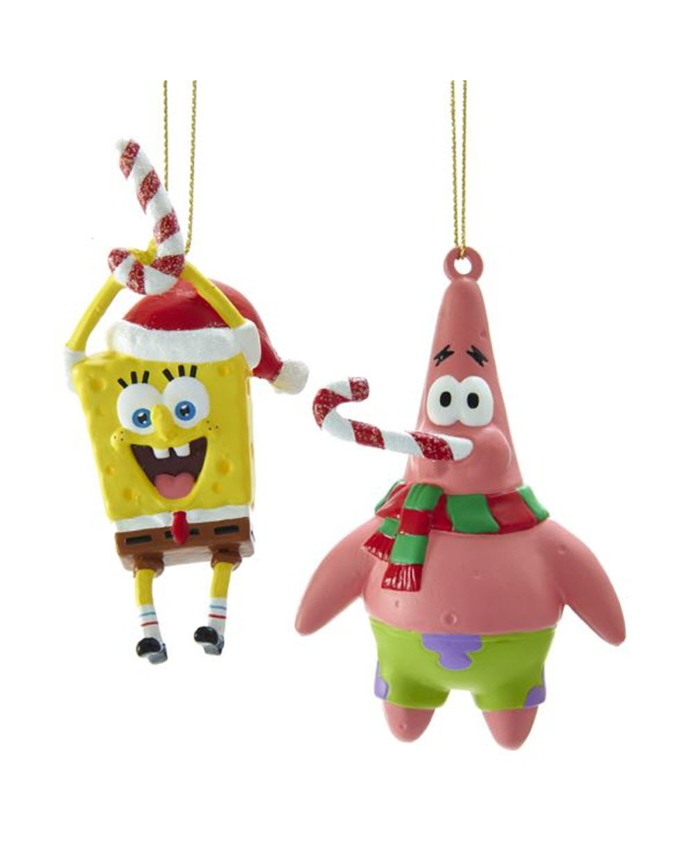 SpongeBob Squarepants and Patrick Ornaments 2 Pack