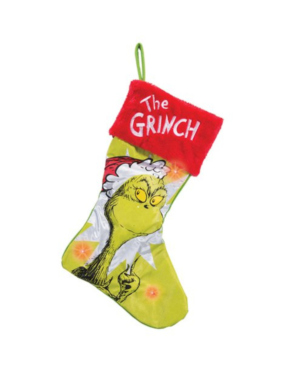 Dr. Seuss Grinch Light-Up Christmas Stocking