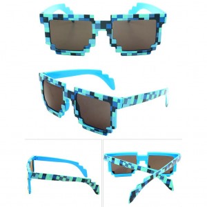 8-Bit Pixelated Blue Sunglasses