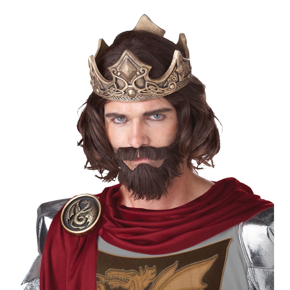 Medieval King Wig With Beard And Mustache