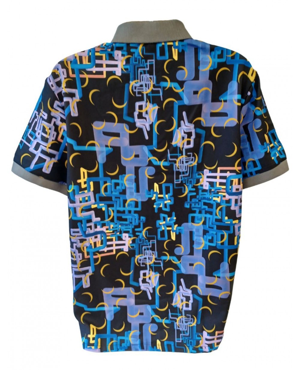 Dan Flashes Complicated Pattern Short Sleeve Polo Shirt