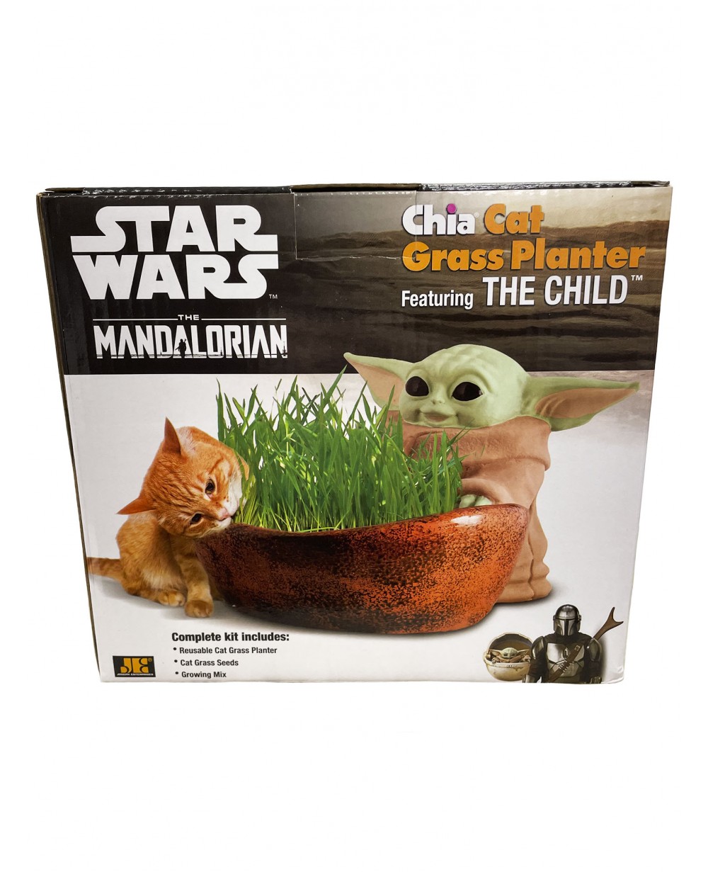 Star Wars Grogu The Child With Egg Canister Chia Pet Cat Grass Planter