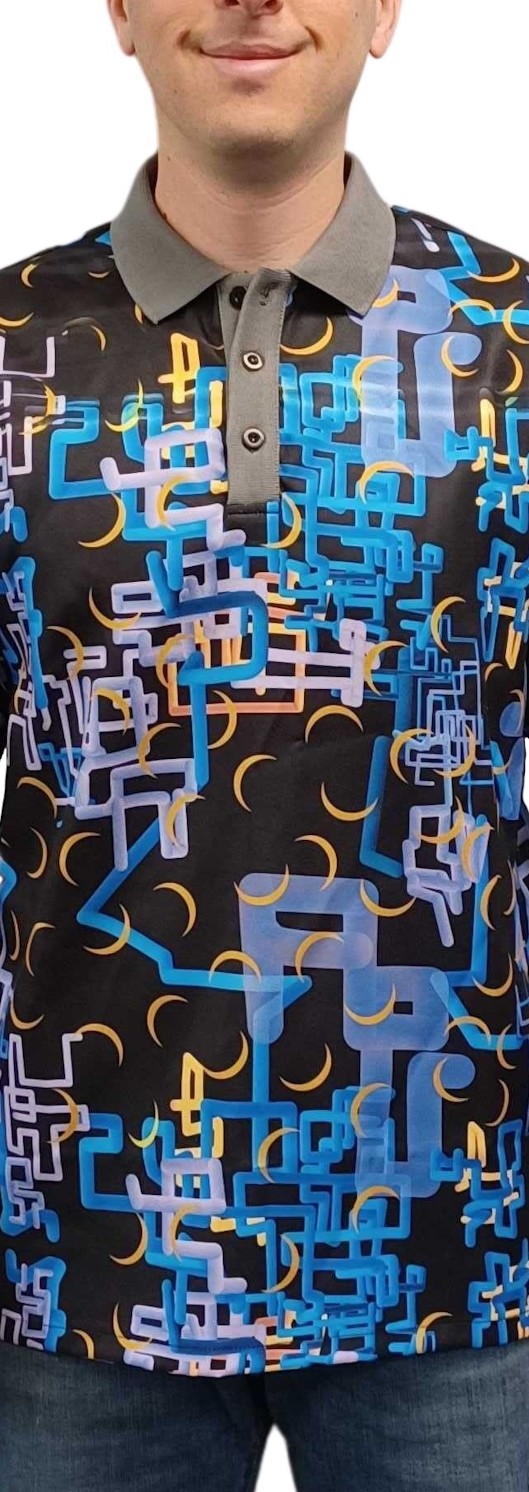 Dan Flashes Complicated Pattern Short Sleeve Polo Shirt