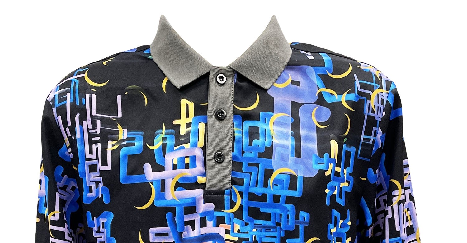 Dan Flashes Complicated Pattern Short Sleeve Polo Shirt