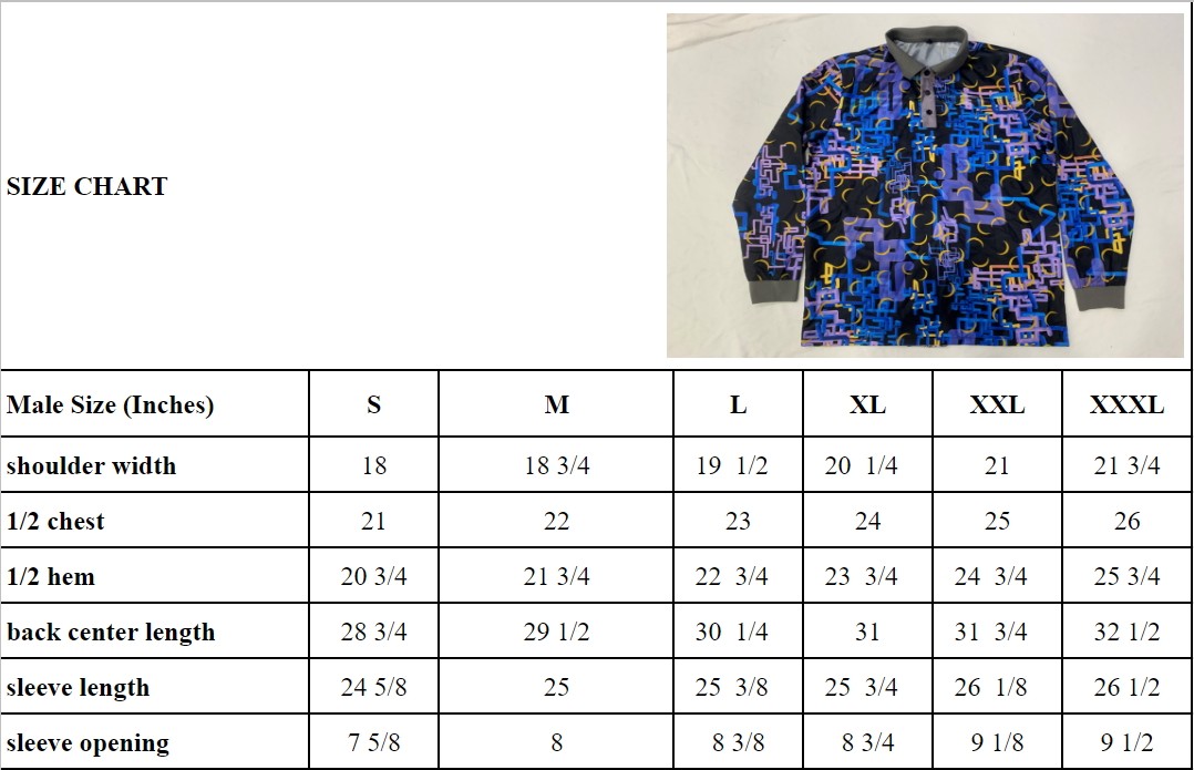 Dan Flashes Complicated Pattern Long Sleeve Polo Shirt