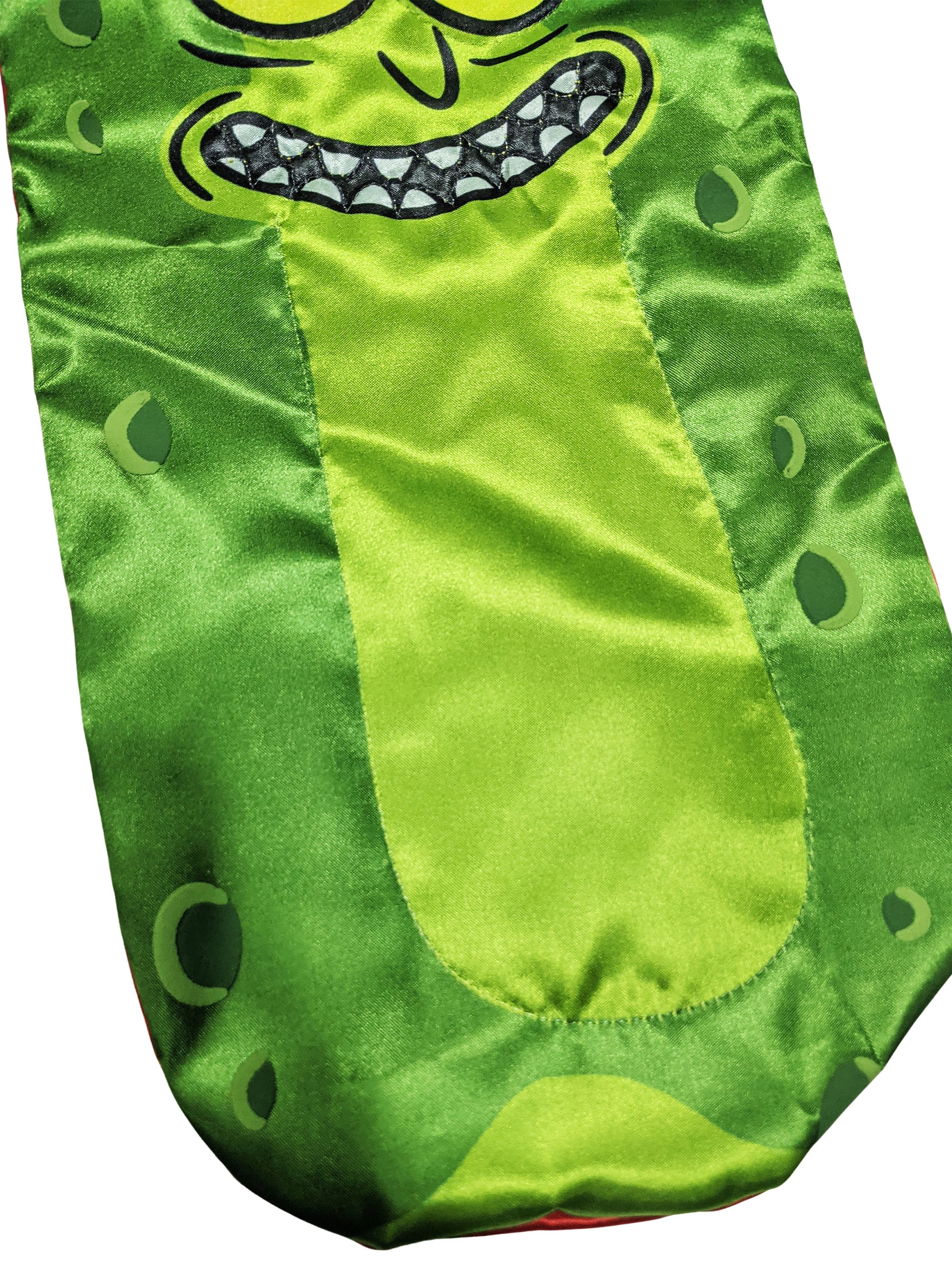 Rick and Morty Pickle Rick Stocking With Santa Hat