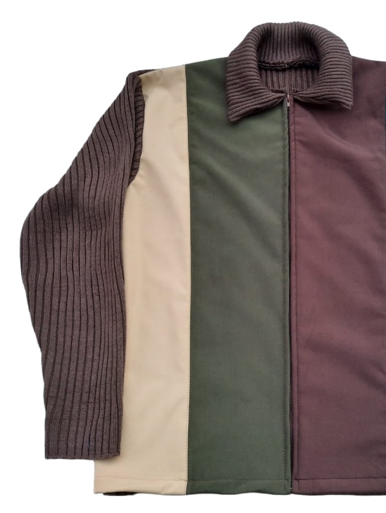 Mark Multicolor Full Zip Cardigan Turtleneck Sweater